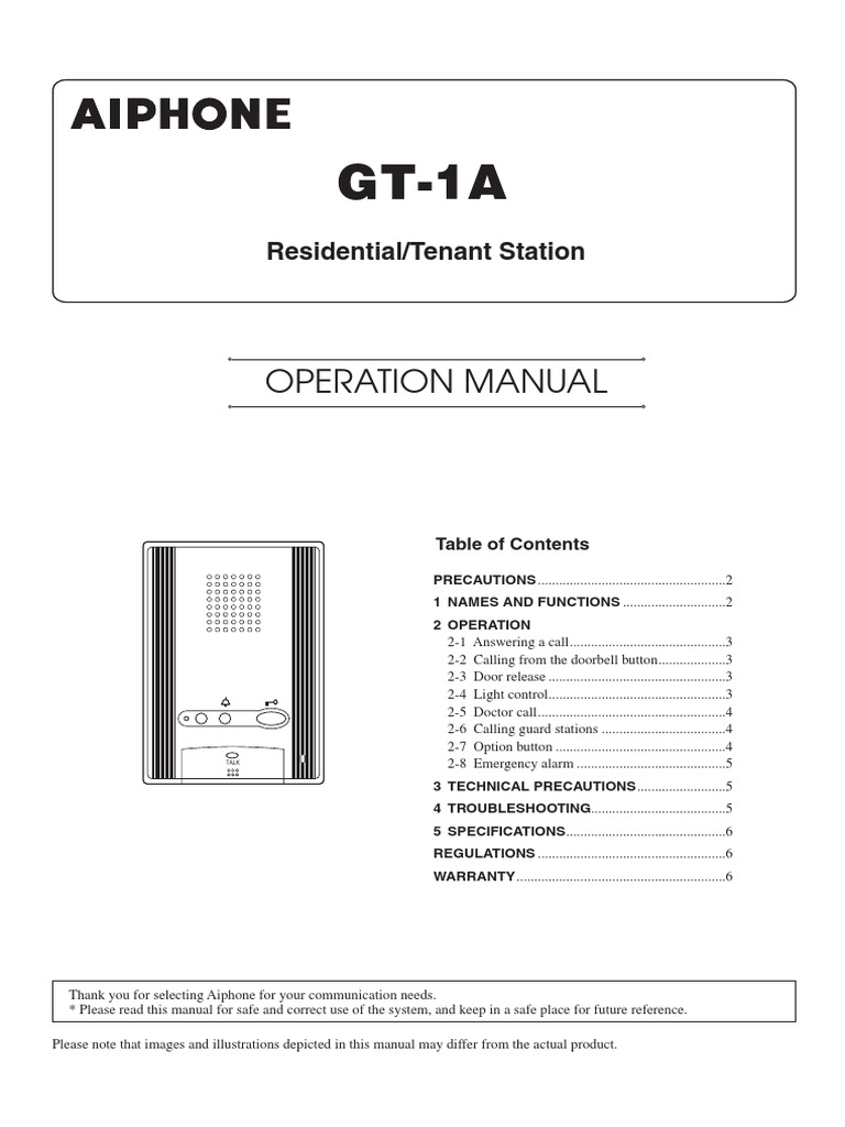 GT Operation Manual GT-1A | PDF | Electromagnetic Interference | Radio