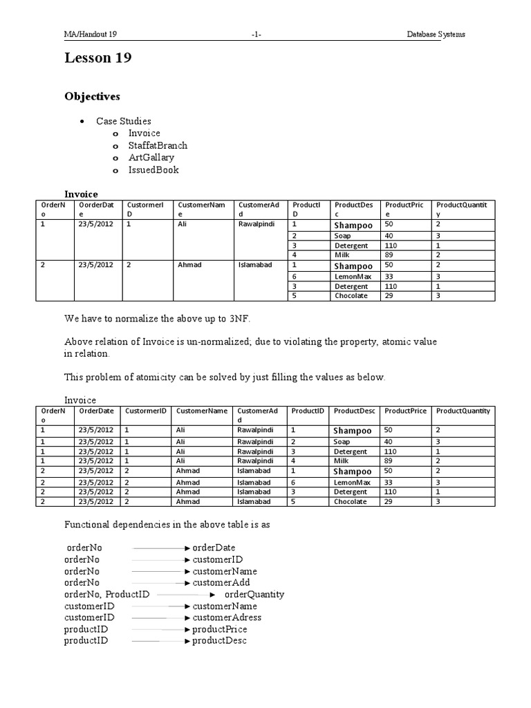 Handout 19 Data Normalizationcasesttudies Pdf Data Computing
