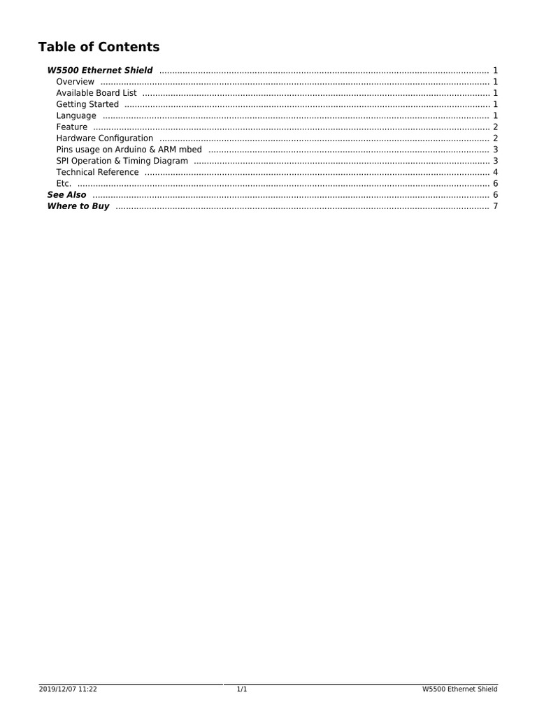 w5500 Ethernet Shield | PDF | Arduino | Internet Protocols