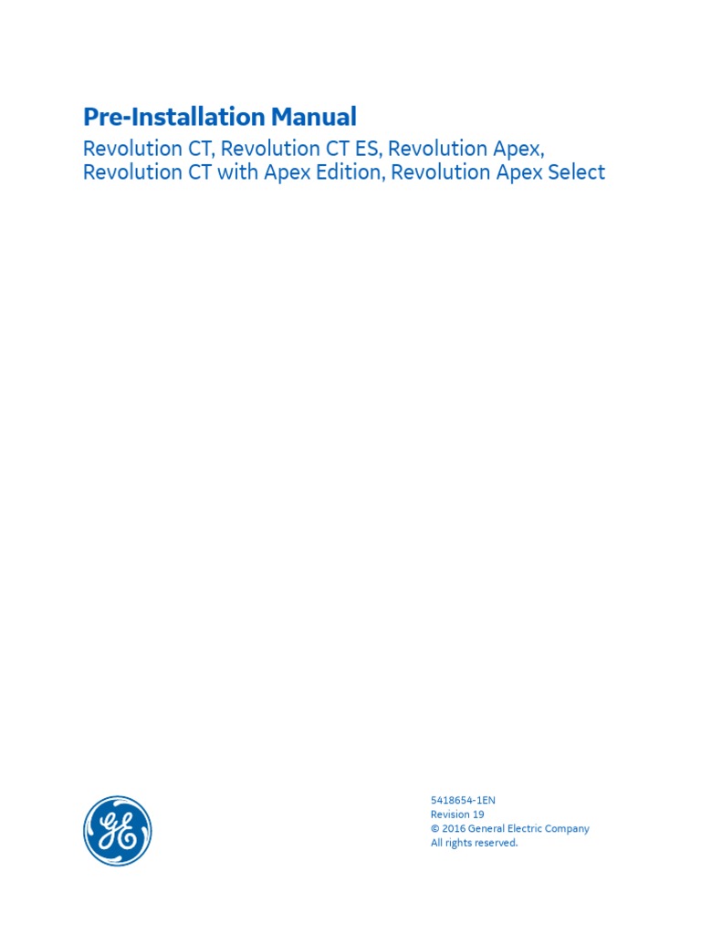 GE - Manual de Preinstalación - Revolution CT+ | PDF | X Ray | Image ...
