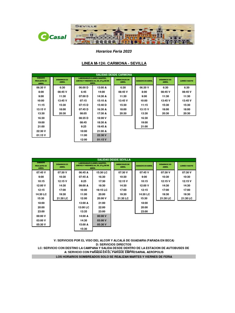 Linea M 124 Carmona Sevilla - 8 1 1656633600 | PDF