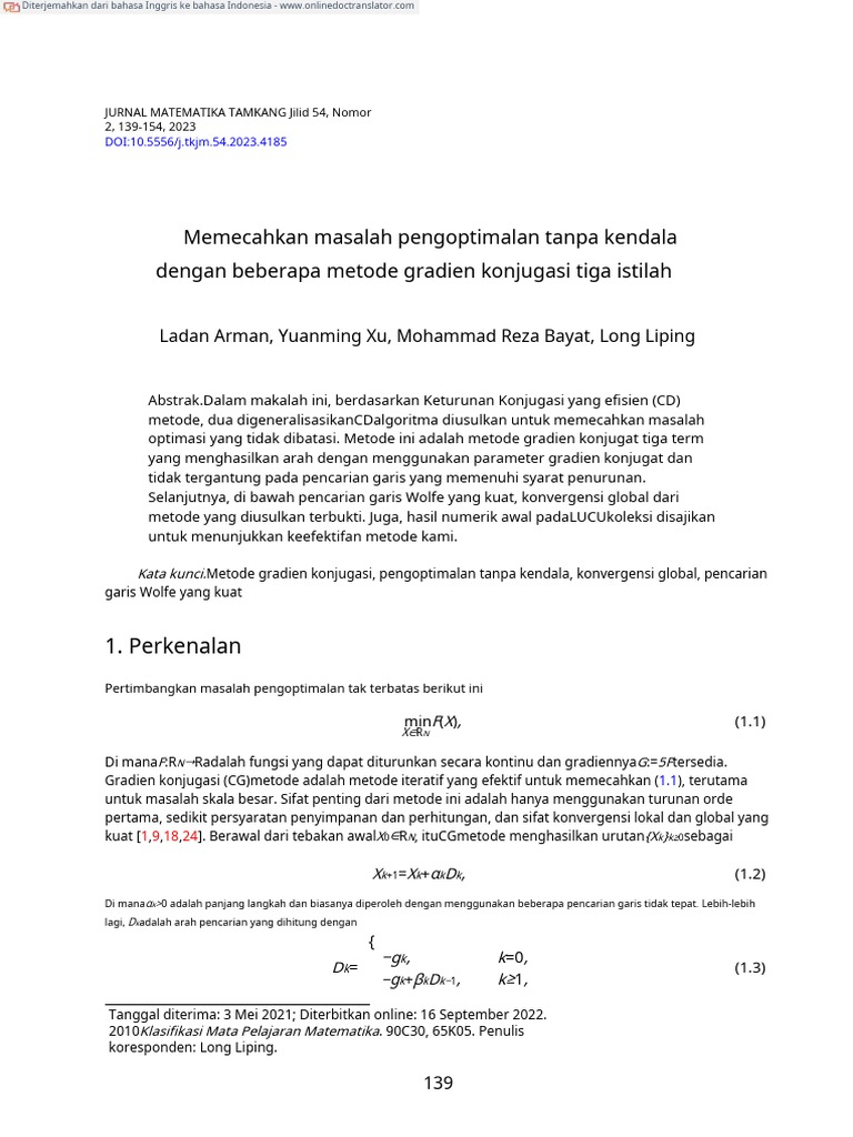 Solving Unconstrained Optimization Problems En Id Pdf