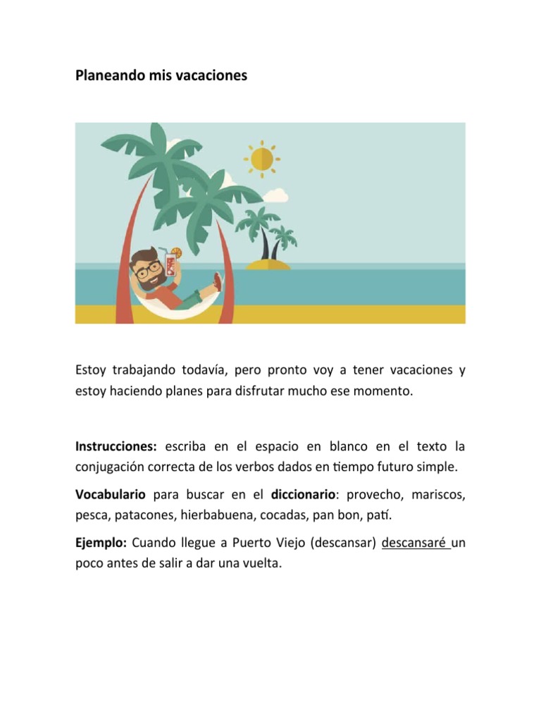 Ejercicios de futuro y condicional en español | PDF