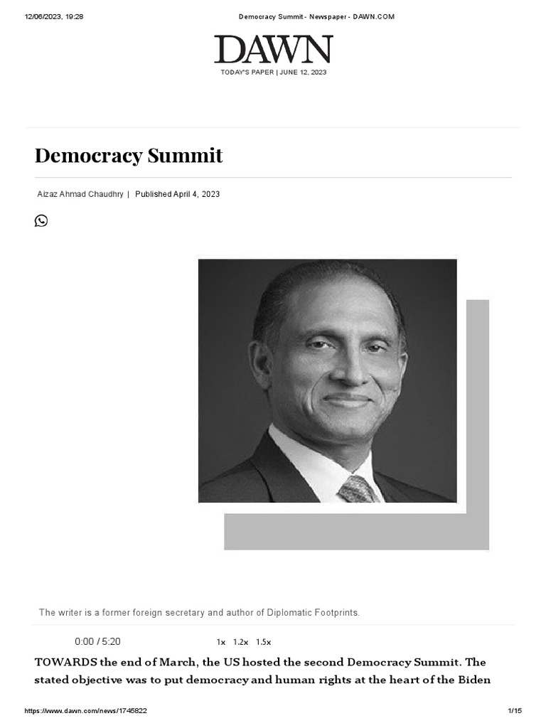 Democracy Summit - Newspaper | PDF | Democracy | Political Ideologies Democracy Summit - Newspaper | PDF | Democracy | Political Ideologies