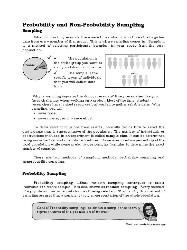 Probability and Nonprobability Sampling | Download Free PDF | Sampling ...