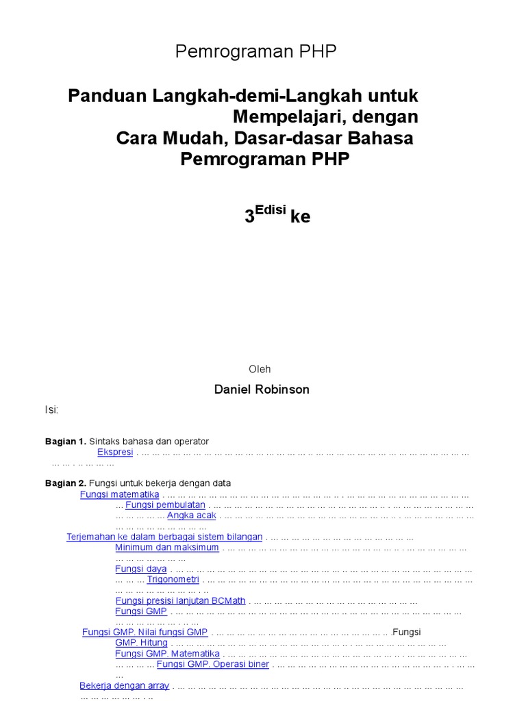 Terjemahan PHP Programming A Step-By-Step Guide To Learn, in An Easy Way, The Fundamentals of ...