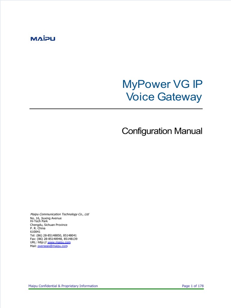 Vdocuments - MX Mypower VG Ip Config Manual | PDF | Voice Over Ip | Command Line Interface