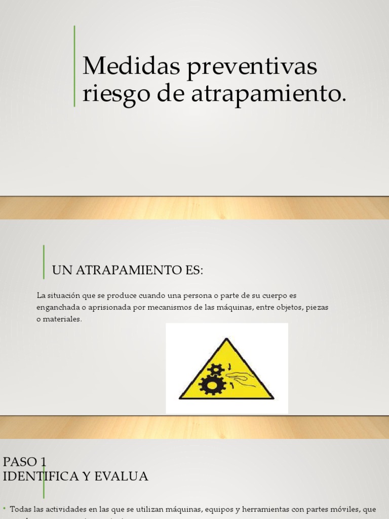 Medidas Preventivas Riesgo de Atrapamiento | PDF