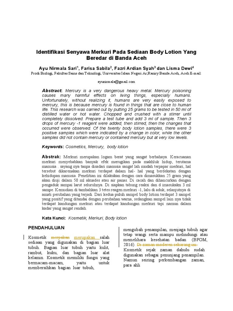 Contoh Mini Riset | PDF | Sains & Matematika