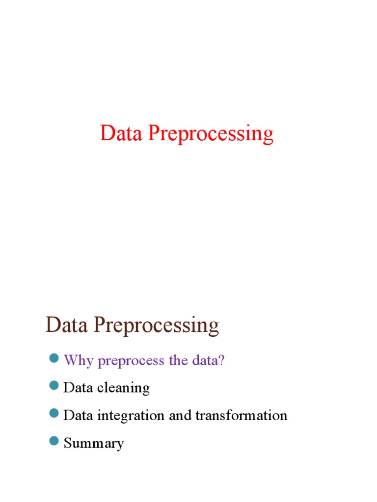 Final - Unit 3 Data Preprocessing - Phases | PDF | Data | Data Warehouse Final - Unit 3 Data Preprocessing - Phases | PDF | Data | Data Warehouse