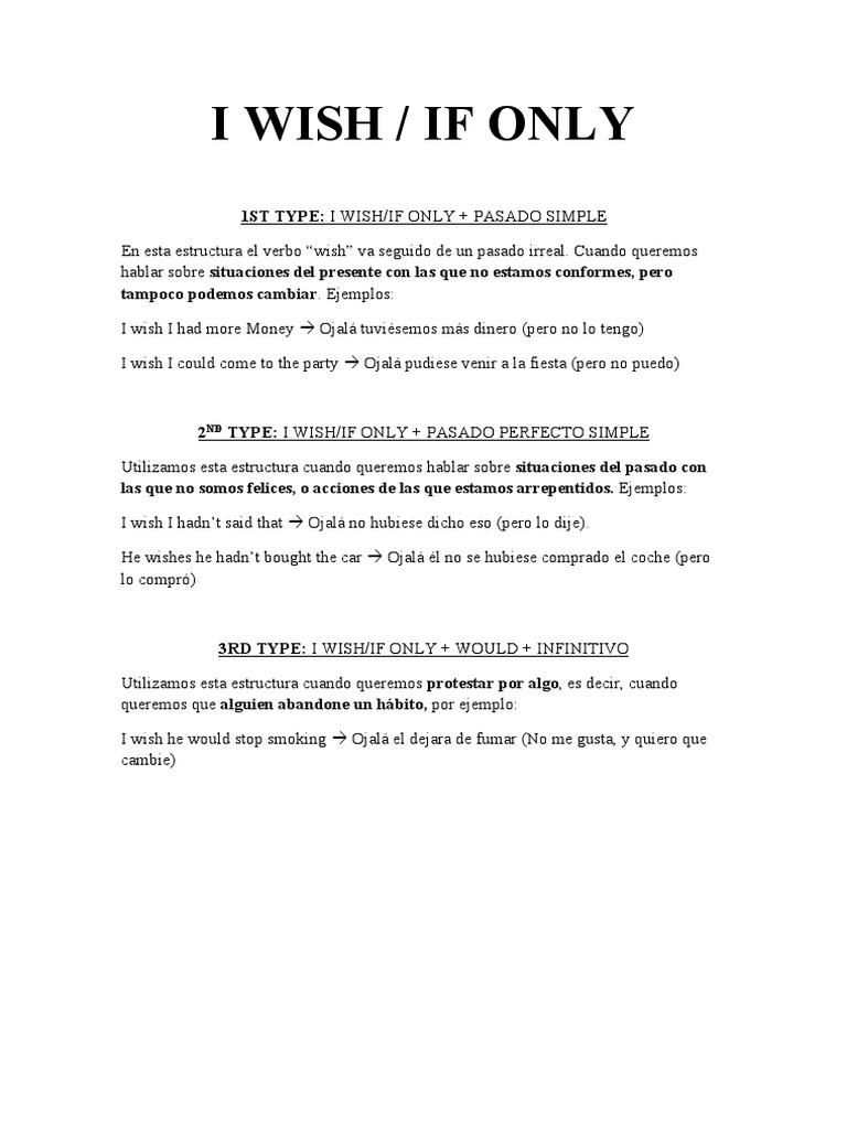 I WISH IF ONLY | PDF