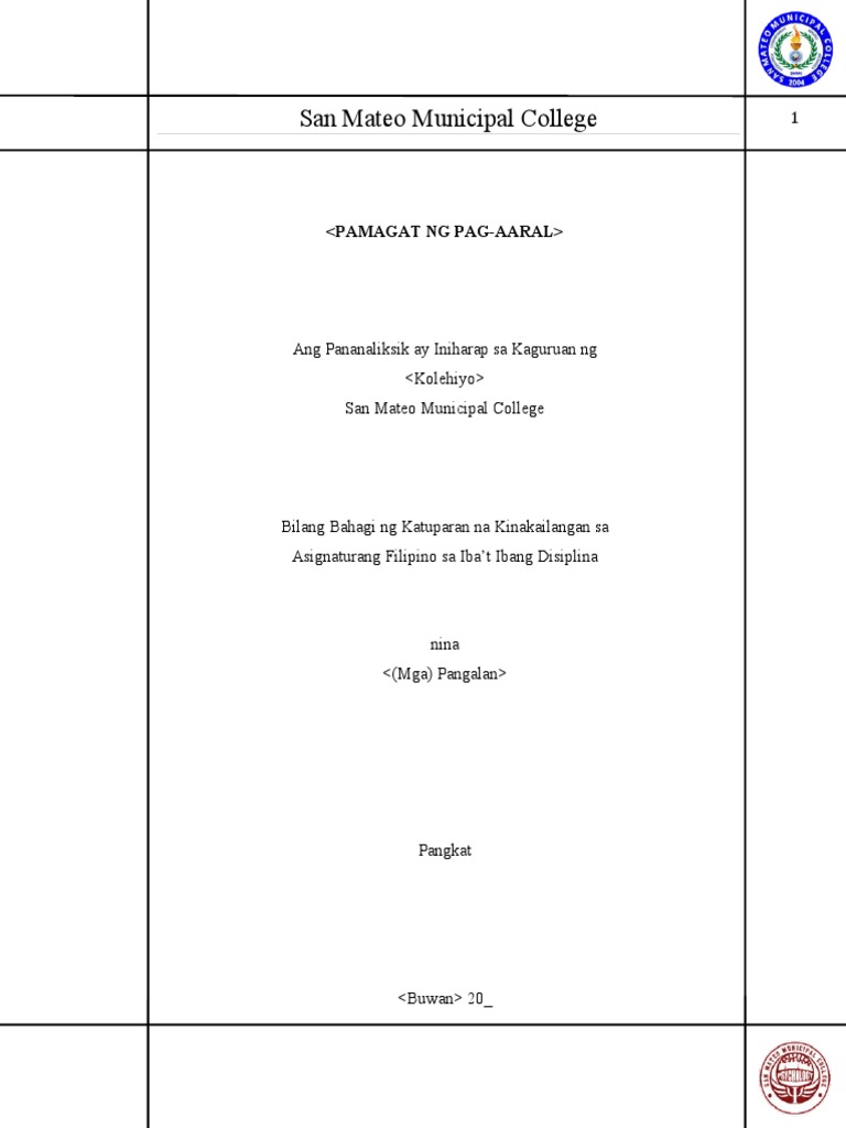 Fildis Format NG Pananaliksik | PDF