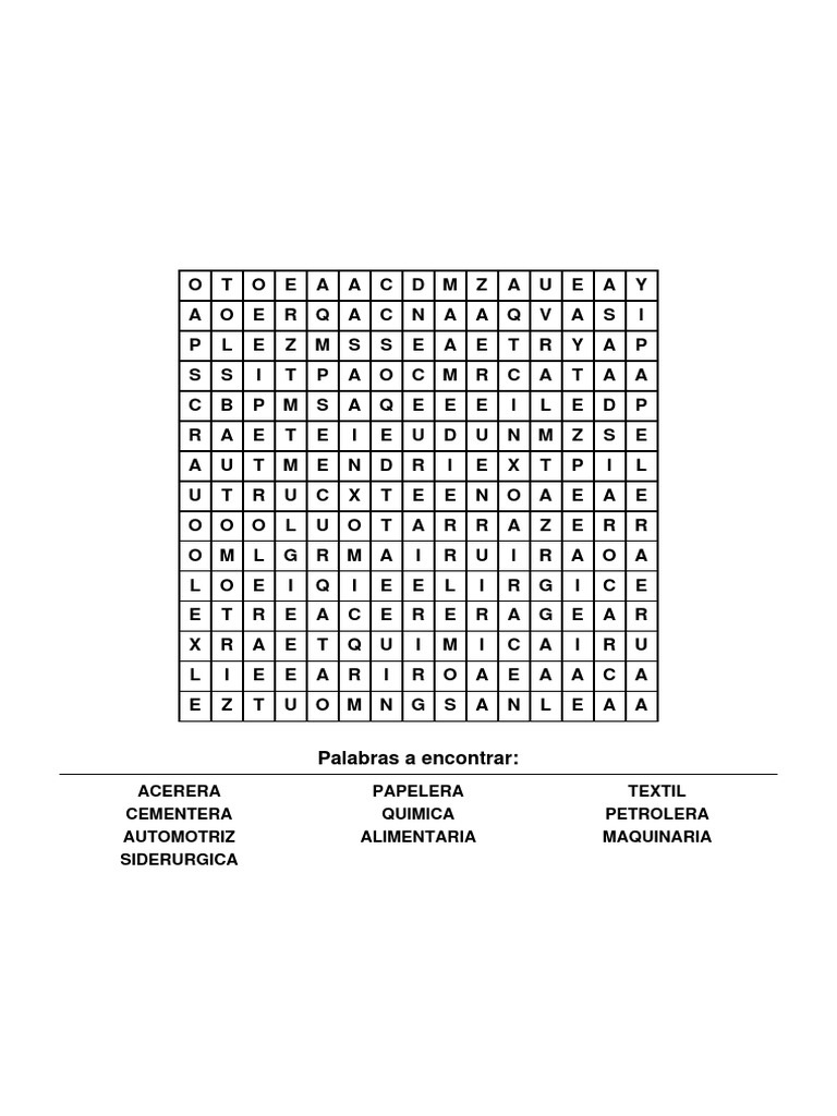 sopa letras geografia | PDF