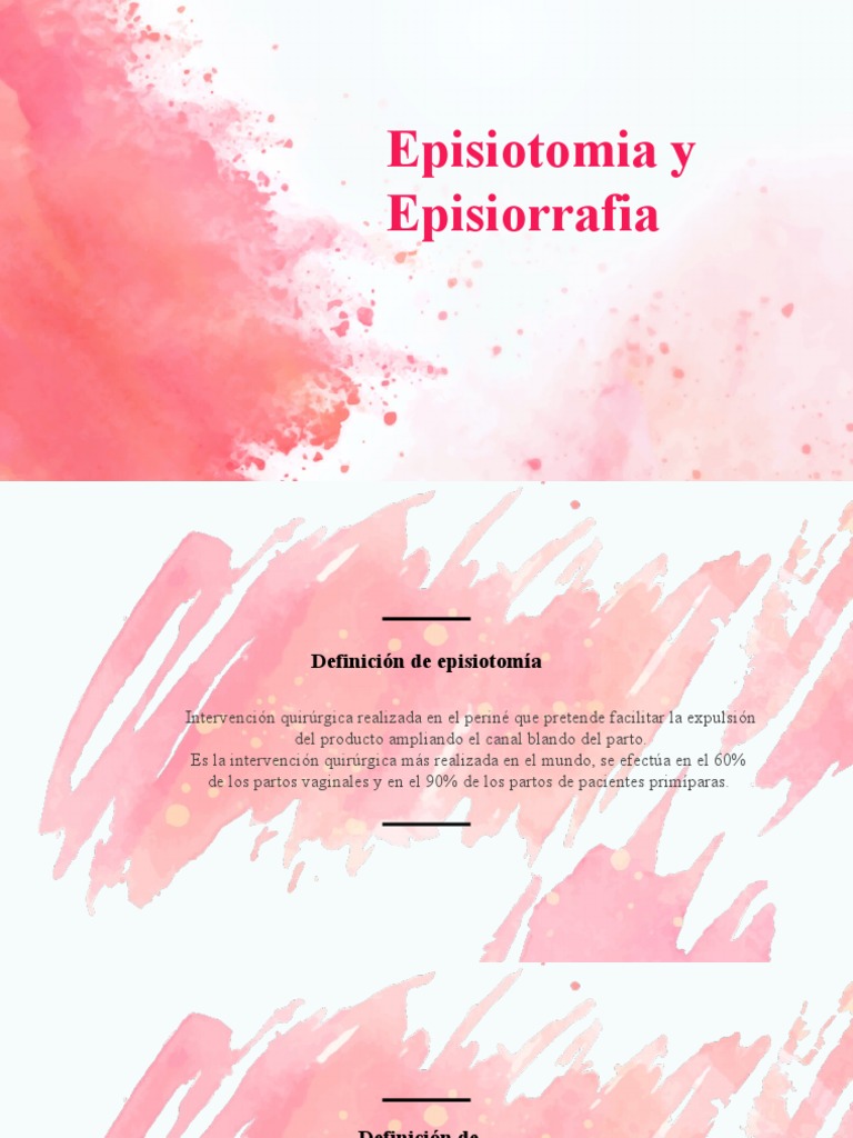 Episiotomía y Episiorrafía | PDF | Parto | Especialidades Medicas