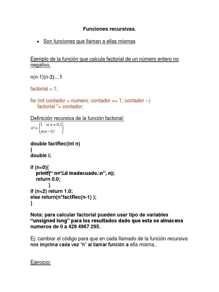Funciones Recursivas | PDF