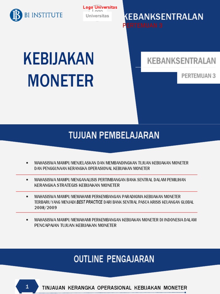 Kebijakan Moneter | PDF