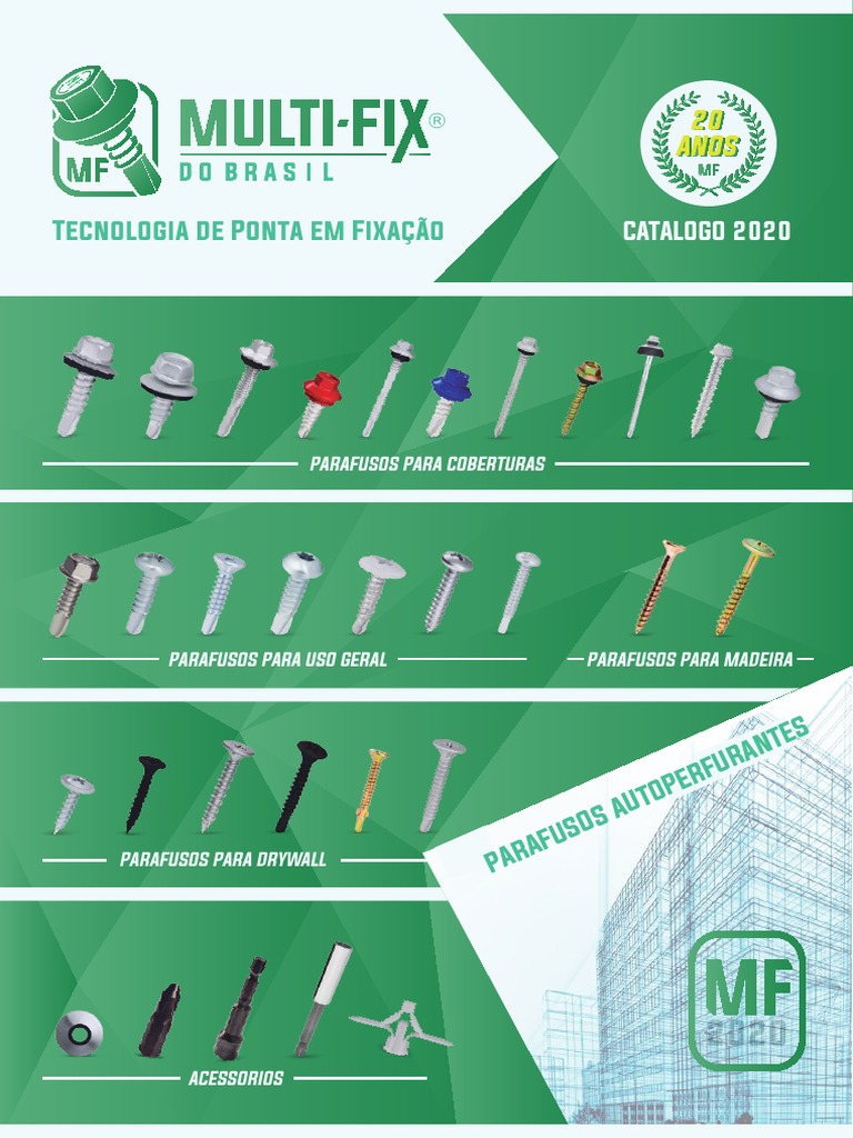 Catalogo Multi Fix 2020 | PDF | Parafuso | Drywall