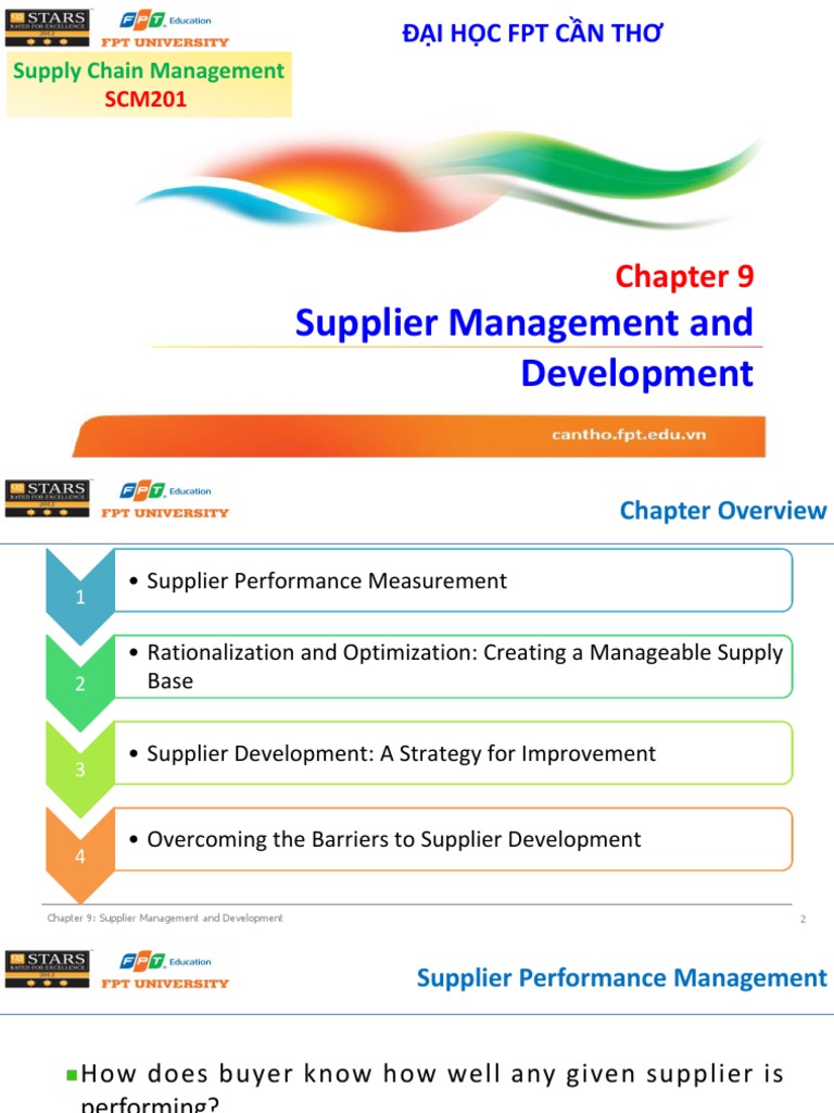 Chapter 09 Supplier Management and Development - M | PDF | Supply Chain | Procurement
