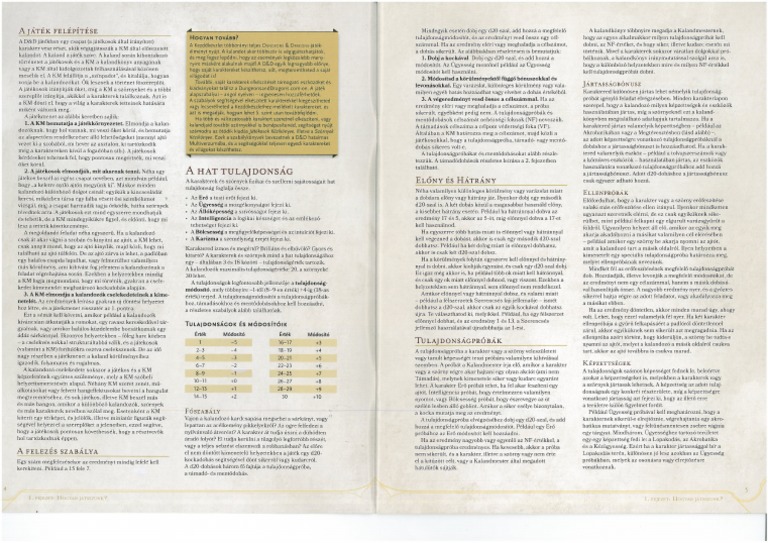 Dnd5E kezdőkészlet szabálykönyv 4-5 | PDF