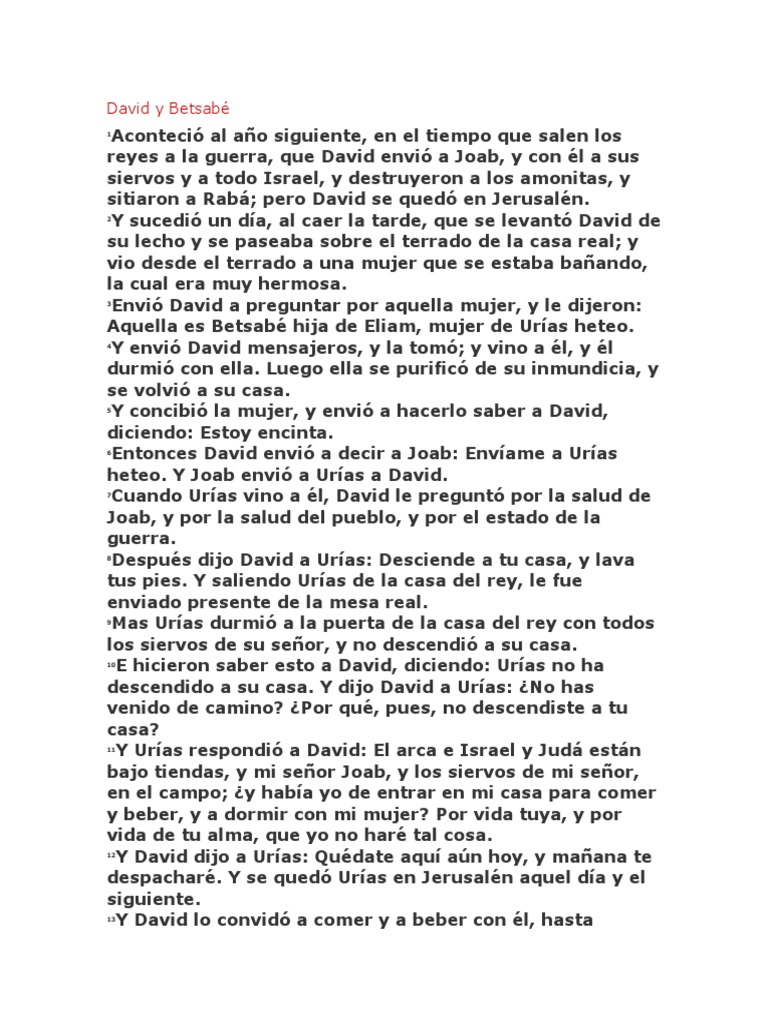 David y Betsabé | PDF | David