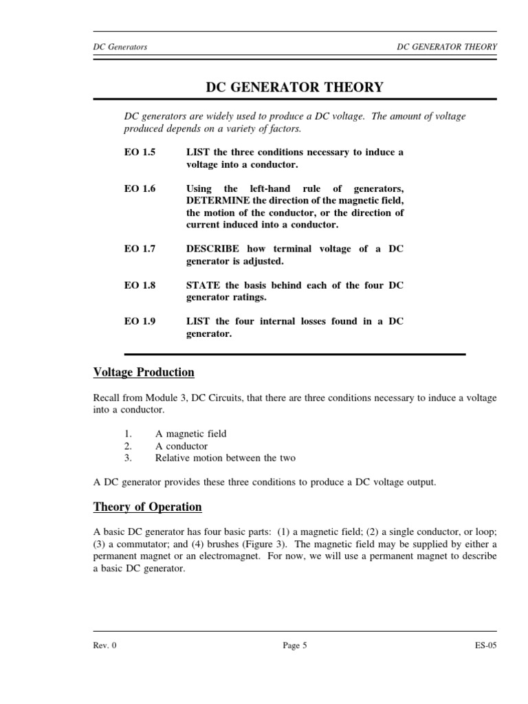 DC Generator Theory | PDF | Electric Generator | Electromagnetic Induction