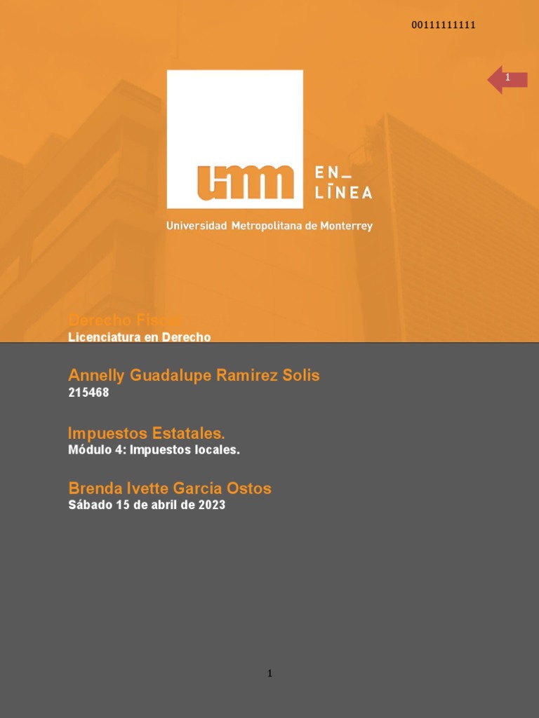 Mod. 4 Impuestos Estatales Fiscal | PDF | Impuesto sobre la renta ...