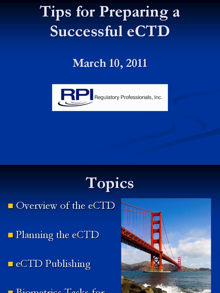 eCTD Submission Success Tips | PDF | Phases Of Clinical Research ...