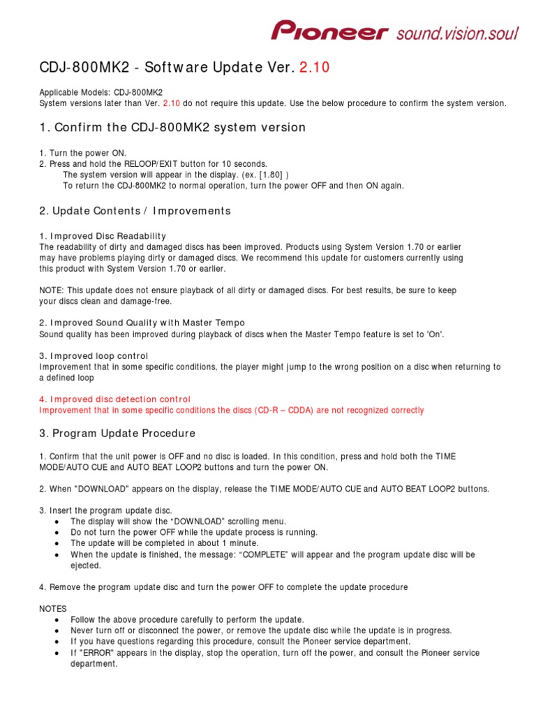 CDJ800MK2 Upgrade EN | PDF | Computer Science | Software Development