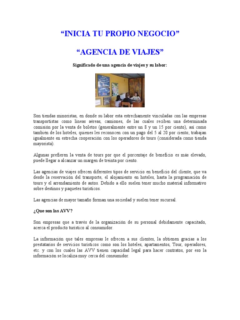 Manual Agencia de Viajes | PDF | Agencia de viajes | Turismo