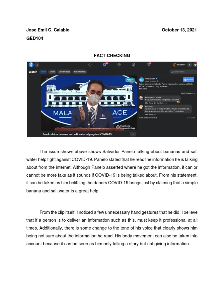 Fact Checking | PDF | News | Communication