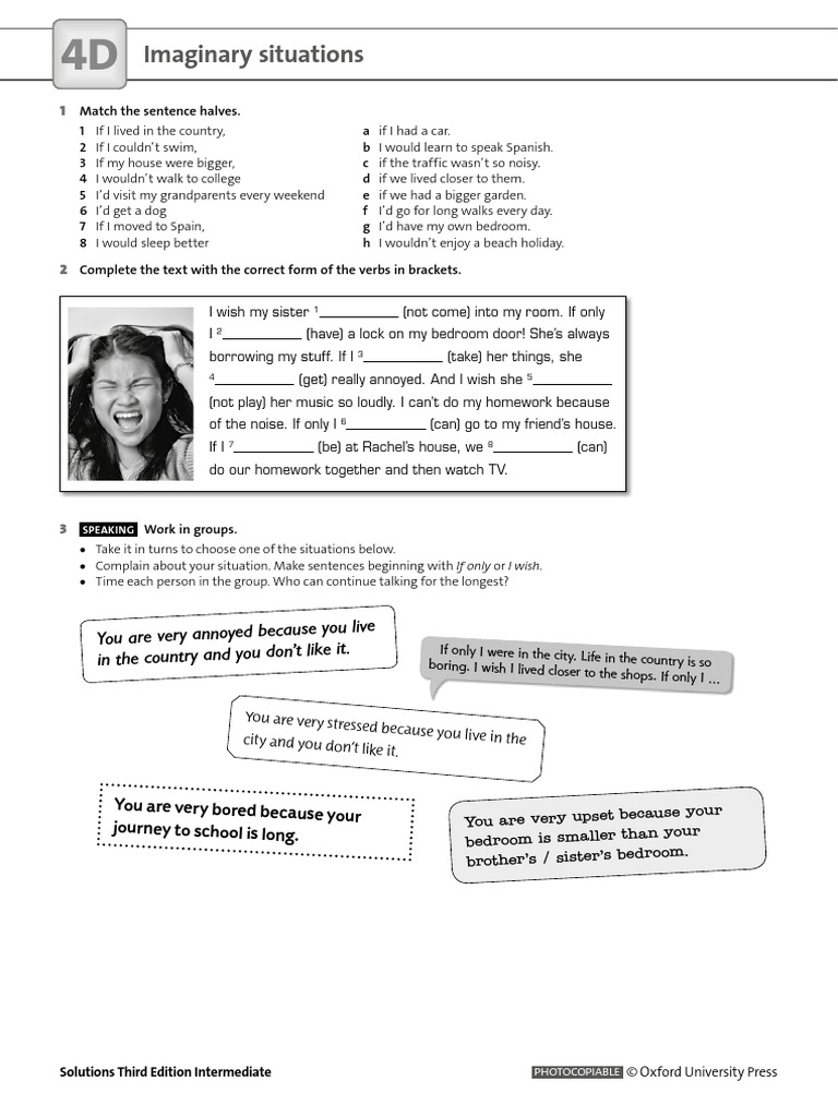 Imaginary Situations Exercises | PDF