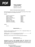 SB Resolution Enacting Supplemental Budget | Appropriation (Law) | Budget