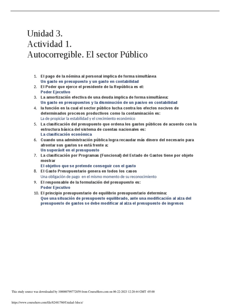 Unidad - 3 Act. 1 | PDF | Presupuesto | Economias