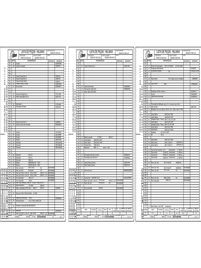 Cestari E-23 Componentes PDF | PDF | Bens manufaturados