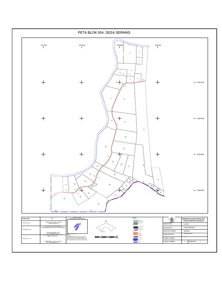 Peta Blok 004 Desa Serang | PDF