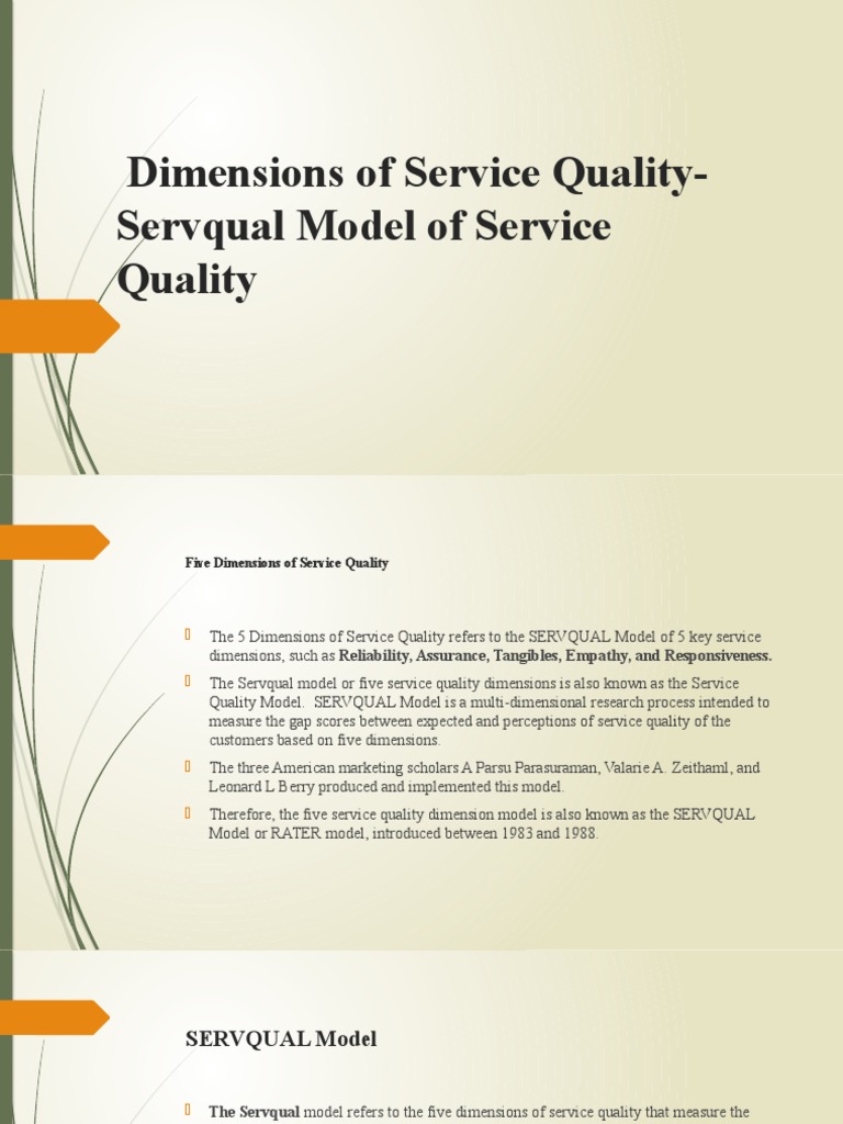 Five Dimensions of Service Quality | PDF | Communication | Business