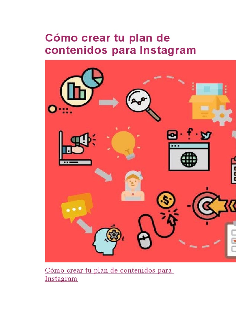 Cómo Crear Tu Plan de Contenidos para Instagram | PDF | Marketing | Marca