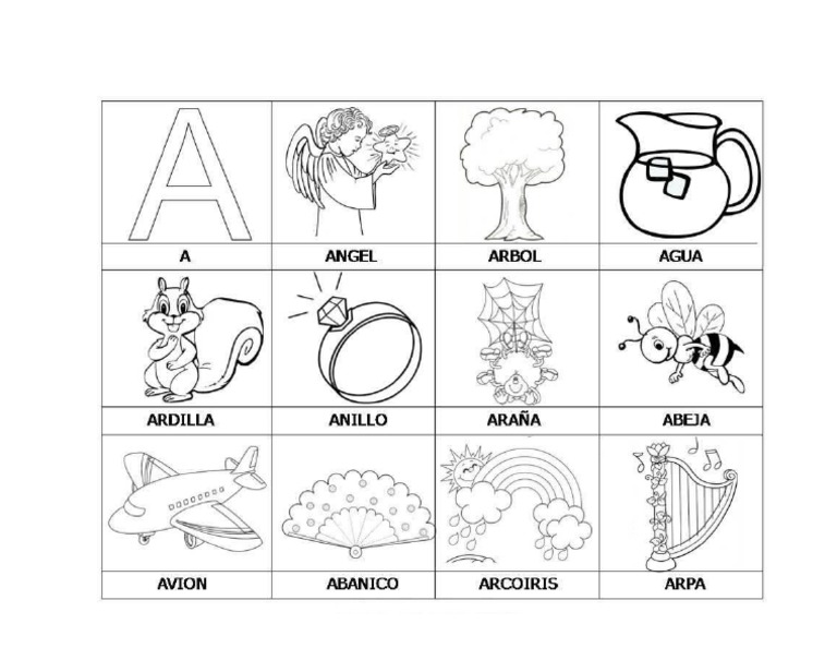 Fichas de Objetos Con La Letra A | PDF