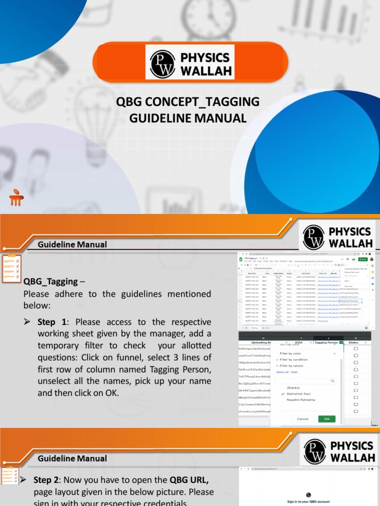QBG Concept Tagging Guidelines | PDF