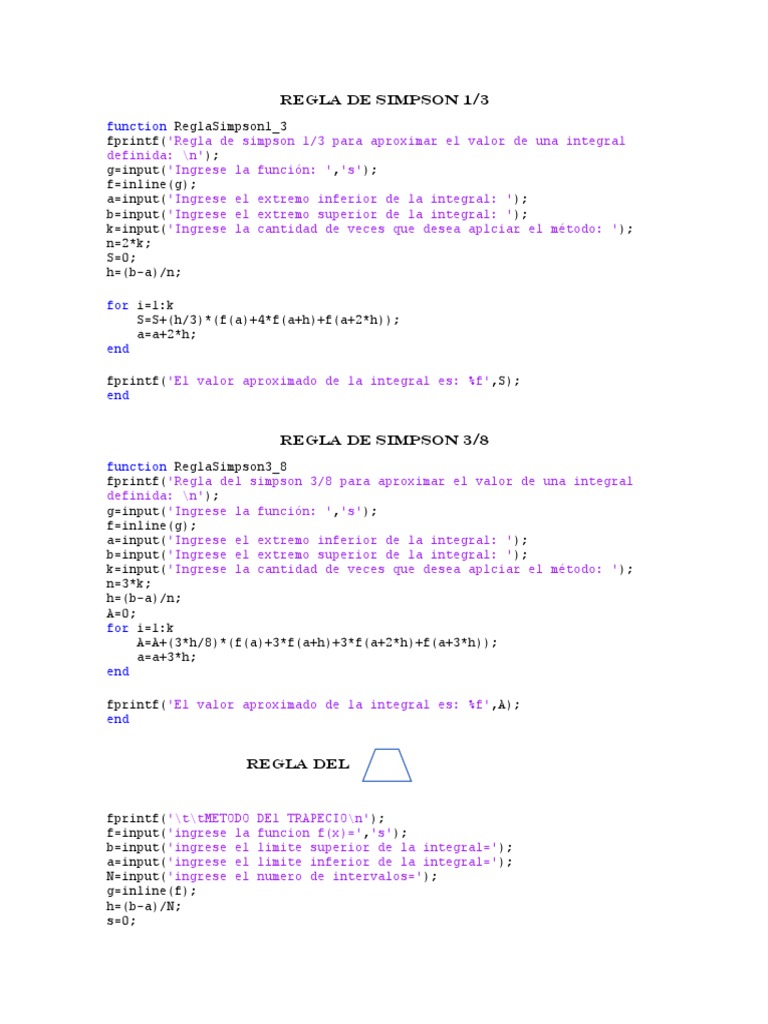 Codigos 1 - 3 - 3 - 8 - y - Trapecio | PDF | Métodos y materiales de ...