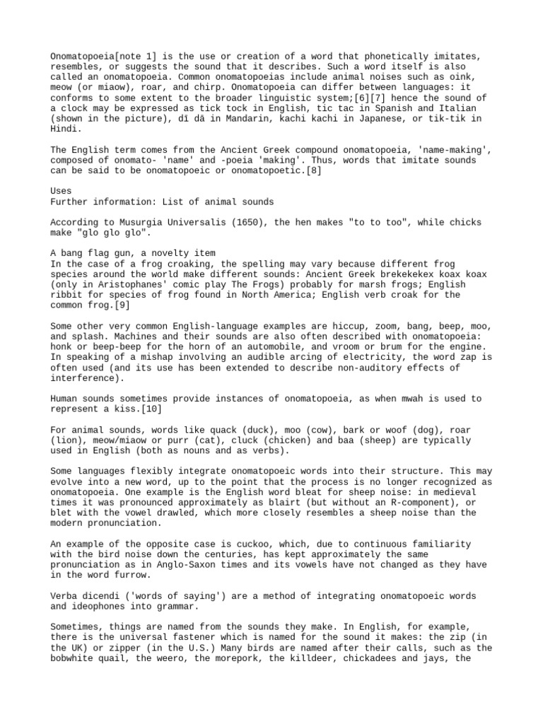 Onomatopoeia | PDF | Cognitive Science | Cognition