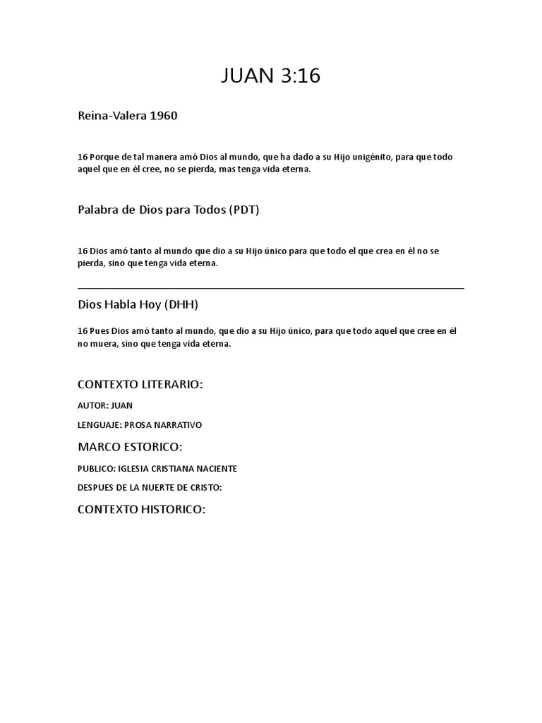 JUAN 3;16 | PDF
