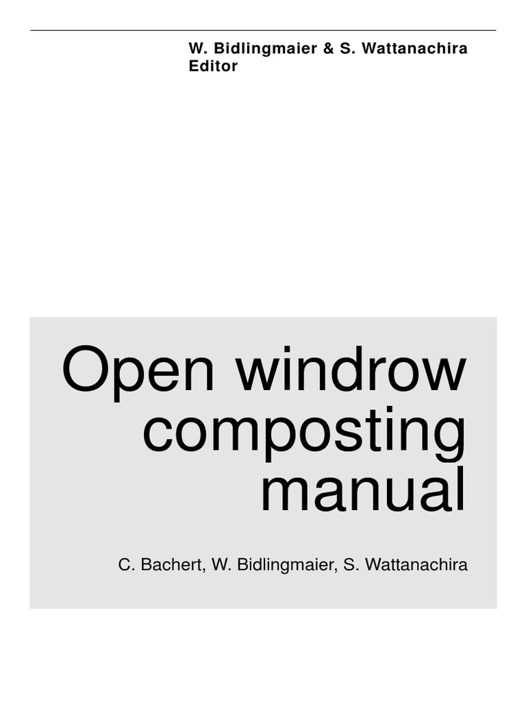 Open Windrow Composting Manual | PDF | Compost | Biodegradation