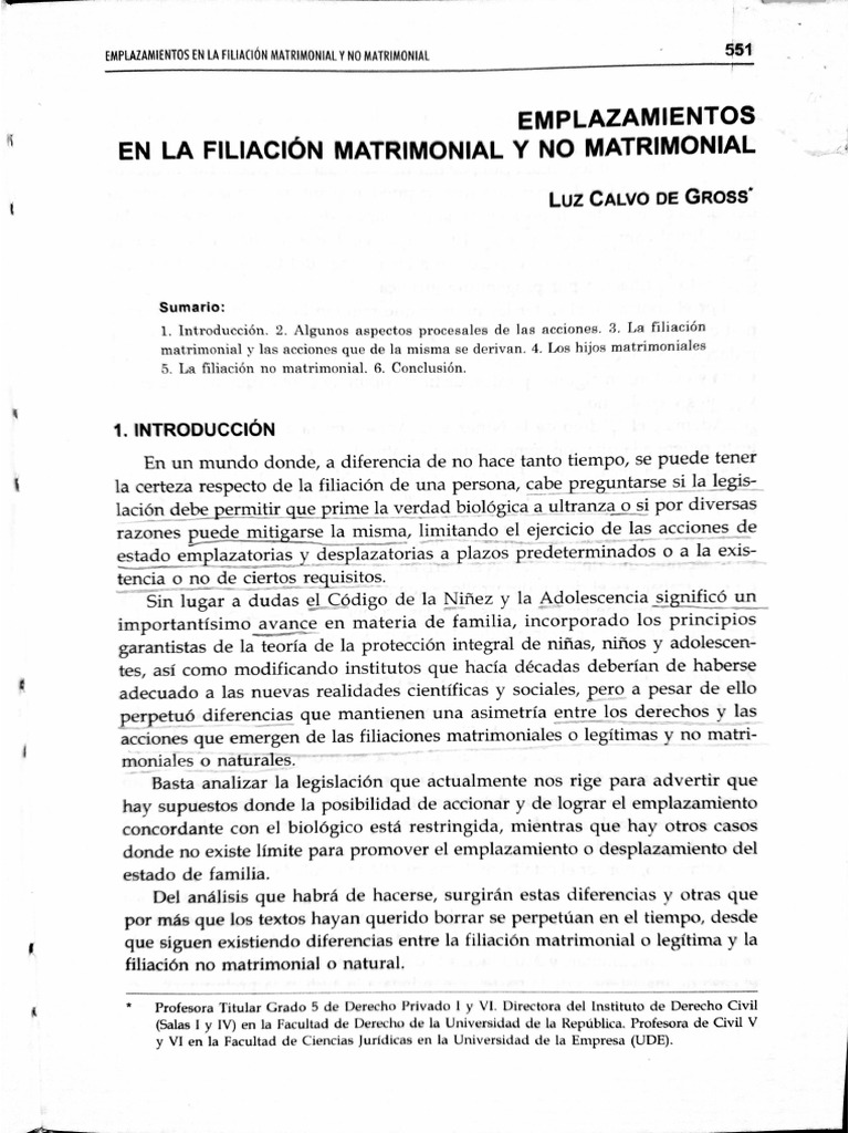 Emplaz en La Filiación Matrim y No Matrim | PDF