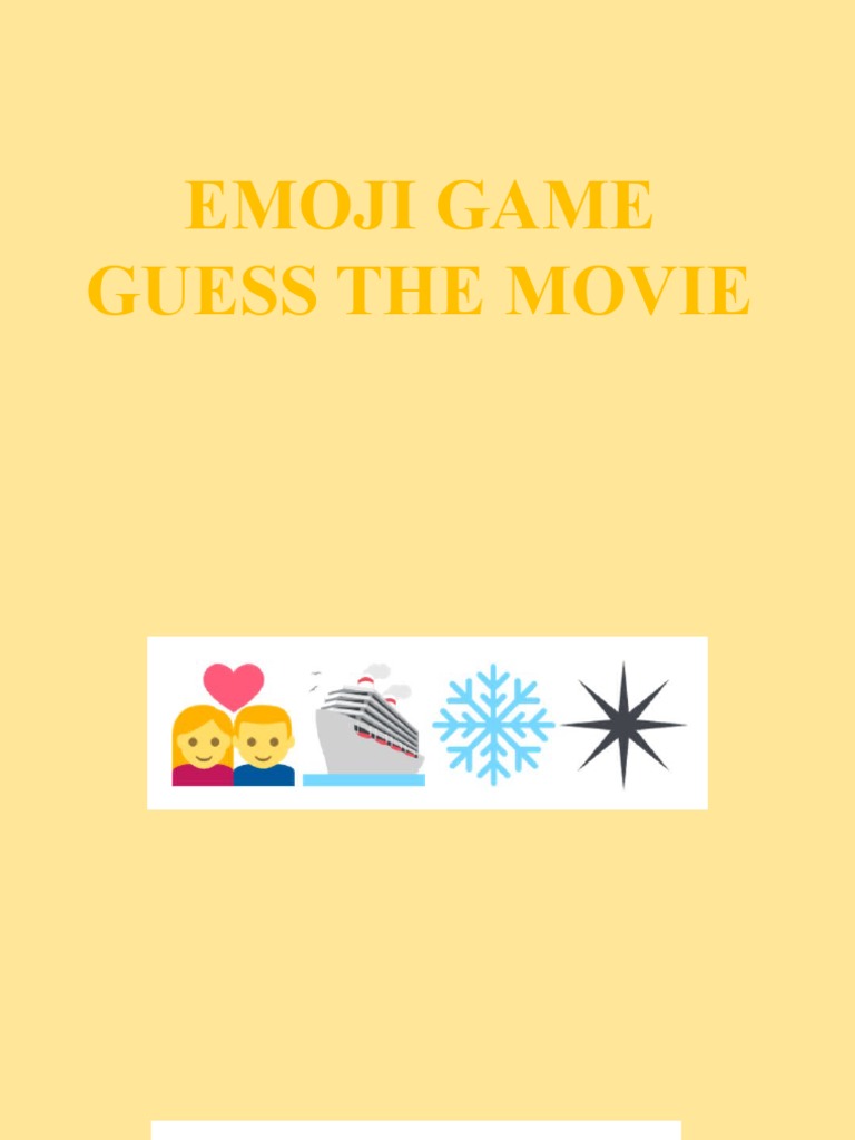 Guess The Movie With Emojis | PDF
