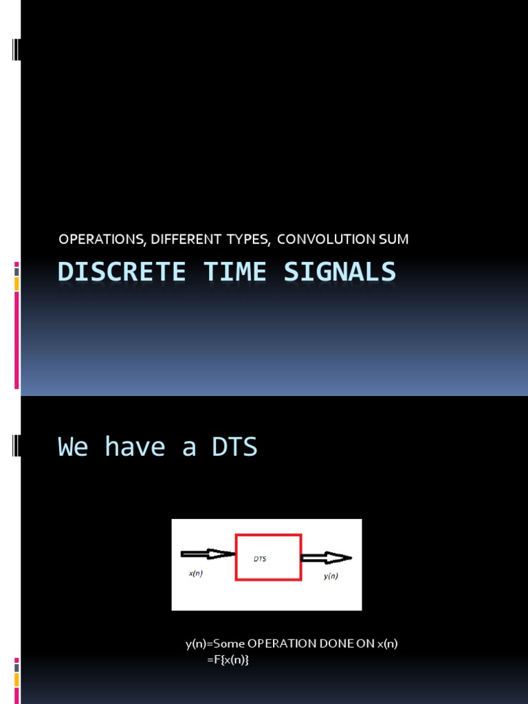 Discrete Time Sequence Pdf Convolution Telecommunications Engineering 