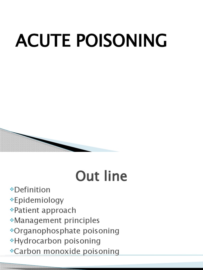 Poisoning | PDF | Clinical Medicine | Medical Specialties