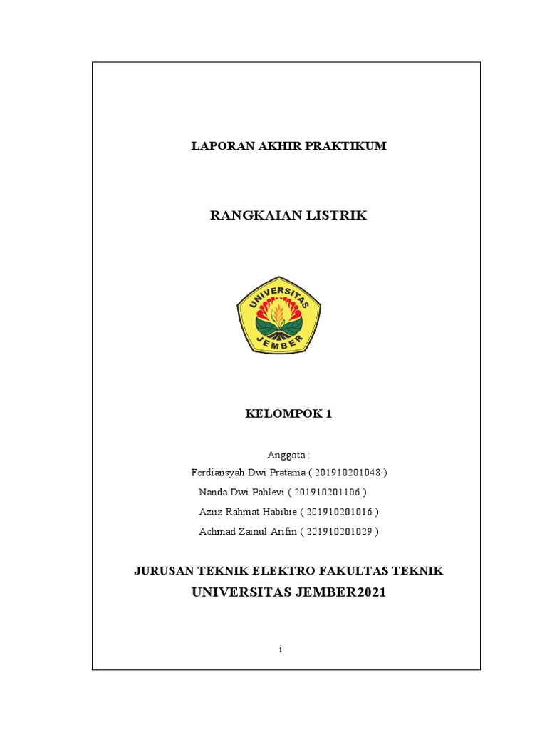 Laporan Praktikum Rangkaian Listrik | PDF