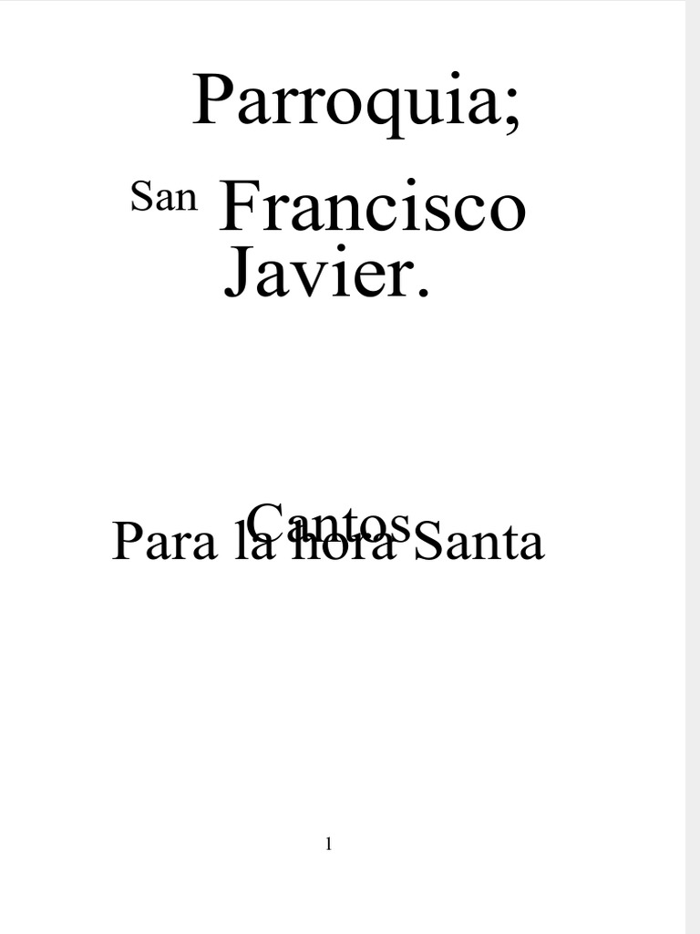 cantos-para-la-hora-santa | PDF | eucaristía | Cristo (título)