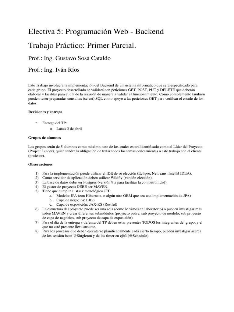 TP1 | PDF | Ingeniería Informática | Software